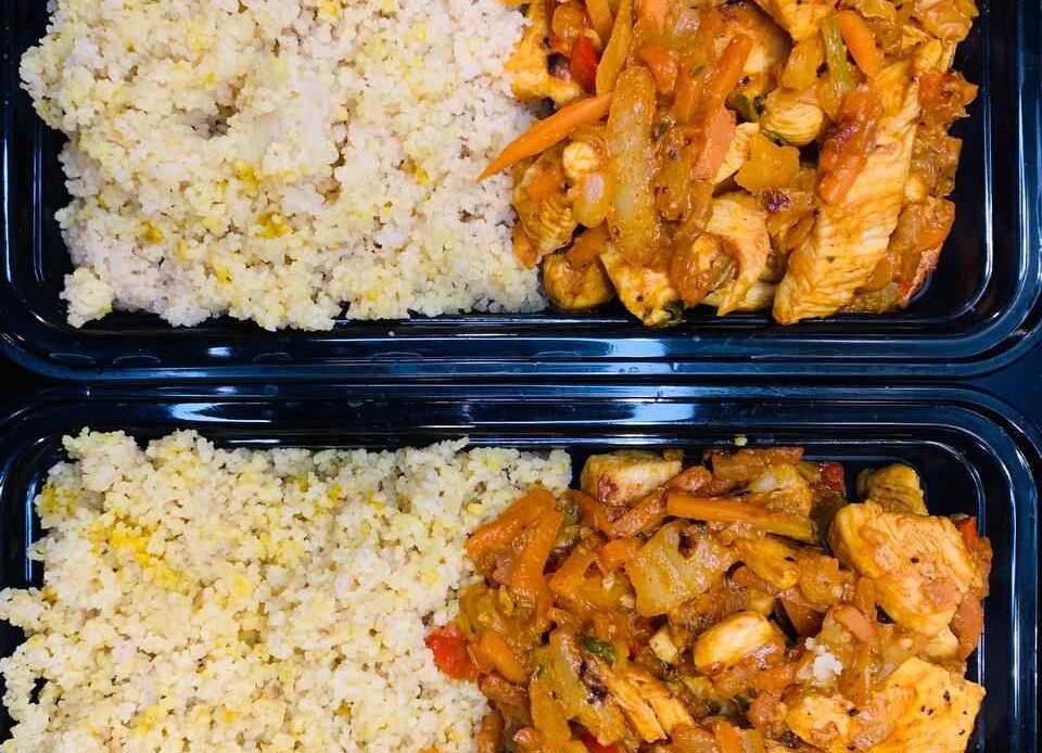 Hähnchen, Asia Gemüse & Couscous Meal Prep Box
